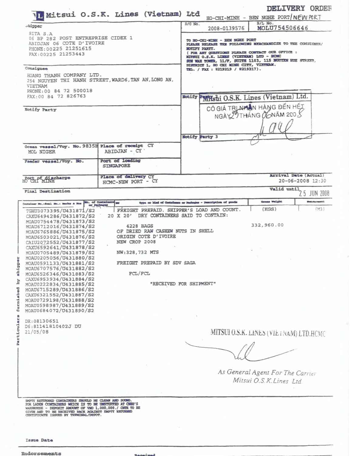 Bill of lading là gì ? Vai trò của B/L trong xuất nhập khẩu